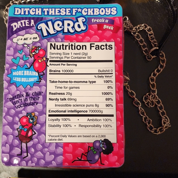 Dolls Kill | Bags | Nwt Ditch These Fckboys Date A Nerd Freak A Geek Dolls Kill Box Of Nerds Bag ...